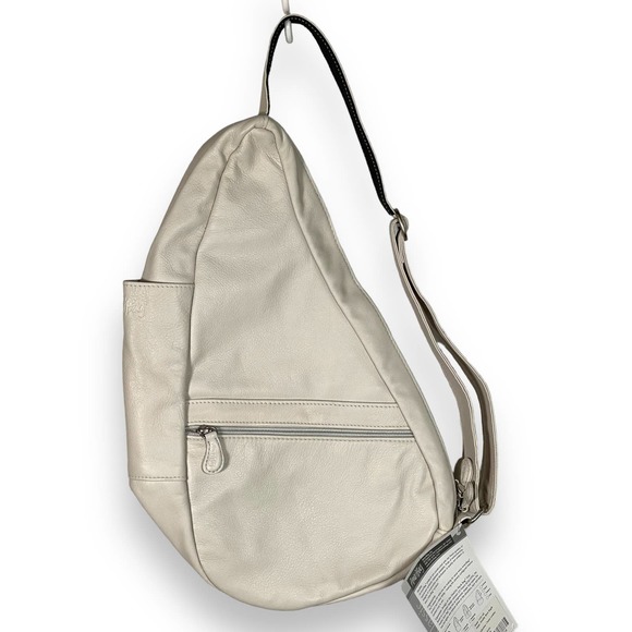 Ameribag | Bags | New Ameribag Health Back Bag Classic Leather Arctic White Small 53ar Sling ...